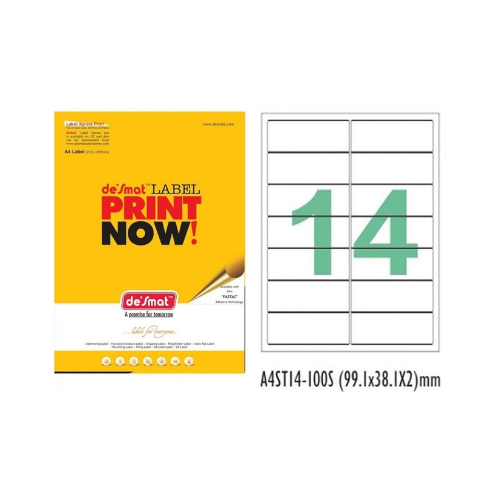 Lotus A4 Size ST1 Full Label Paper Sheets 100 Sheet, 1 Packet